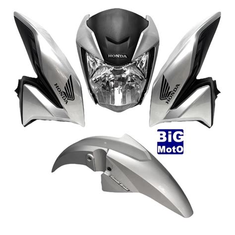 Frente Frontal Farol Cg Titan Prata Met Lico Ibiuna Aranha