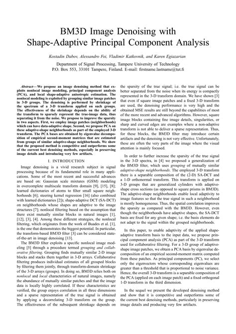 pdf bm3d image denoising with shape adaptive principal component analysis