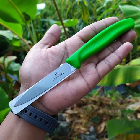 6 7606 L114 Pisau Pengupas 8 Cm Victorinox Paring Knife Hijau Original