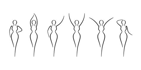 Female Body Pose Chart Coloring Pages