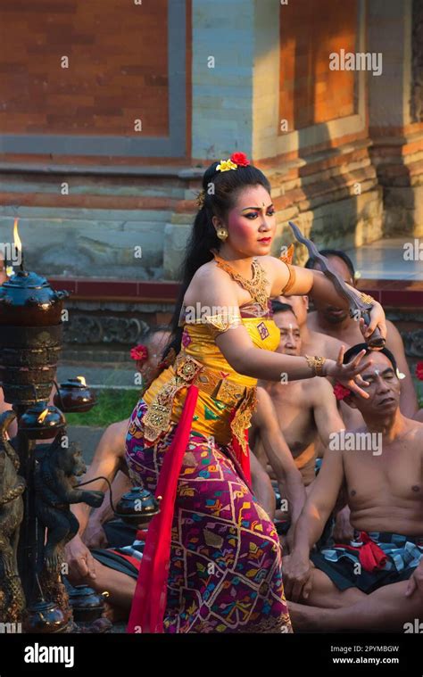 Balinese Kecak Dance Performance Ubud Bali Indonesia Stock Photo Alamy