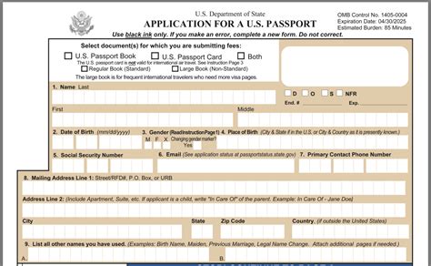 Post Office Passport Application Form Scannable Passports Maker