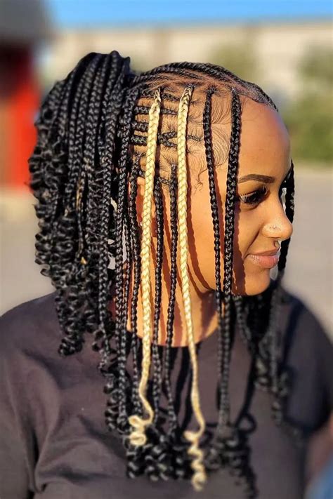 Crazy Braided Ponytail Hairstyles Curly Craze In Box Braids
