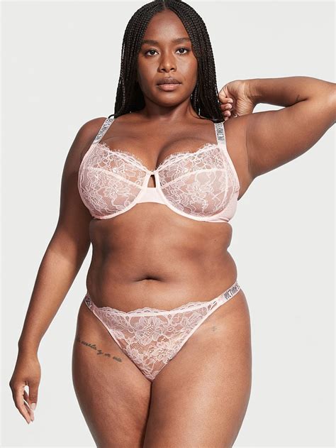 String En Dentelle Avec Logo Tanga Victoria S Secret Site Officiel