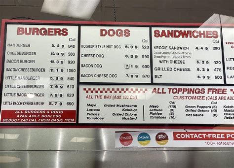 Five Guys Menu Prices In United States CostFinderr
