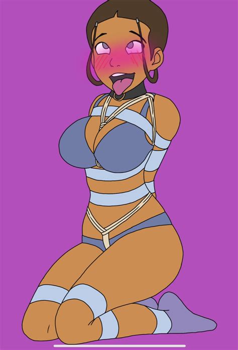 Rule 34 Ahe Gao Arms Behind Back Avatar The Last Airbender Blush Bondage Bra Collar Heels