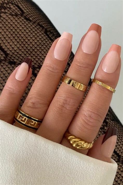 30 Brown French Tip Nail Ideas The Gray Details