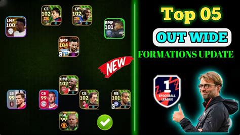 Top 5 Best Formation For Out Wide In Efootball 2024 Mobile 4114 Still