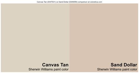 Sherwin Williams Canvas Tan Vs Sand Dollar Color Side By Side