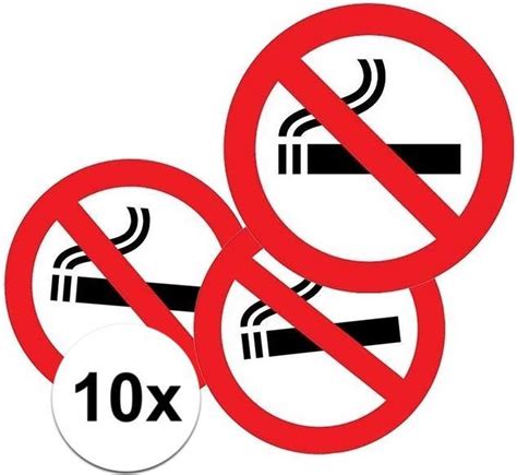 10x Sticker Verboden Te Roken 14 8 Cm Rookverbod Bol
