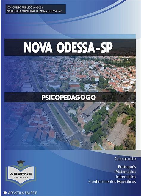 APOSTILA NOVA ODESSA PSICOPEDAGOGO Aprove Apostilas