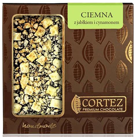 Czekolada ciemna z jabłkami i cynamonem 85g Dodatki Czekolada