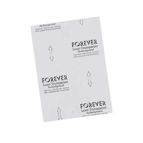 Papel de Transferencia Láser Transparente sin Fondo Forever