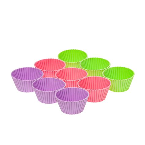 Kit 9 Formas De Silicone Para Cupcake Plasvale