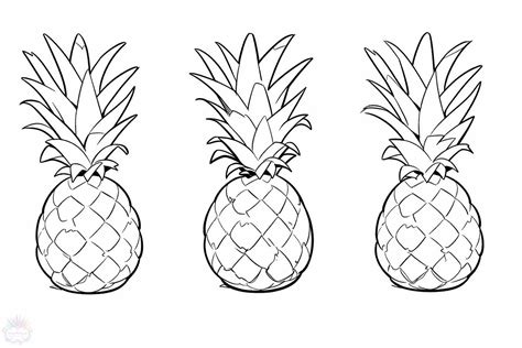 Piña Para Colorear