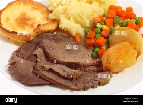 Roast Beef Dinner With Mashed Potatoes