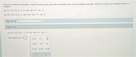 [solved] solve the compound inequality graph the solution set and write course hero