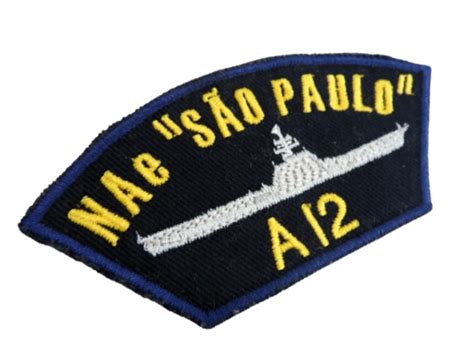 PATCH BORDADO NAe SÃO PAULO MARINHA DO BRASIL VINTAGE