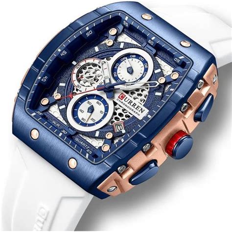 Veanxin Reloj De Pulsera De Silicona Resistente Al Agua Con Cronógrafo
