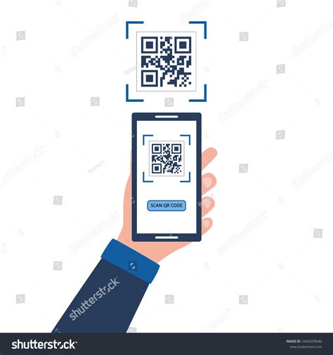 A Hand With A Smartphone Scans A QR Code Men S Royalty Free Stock