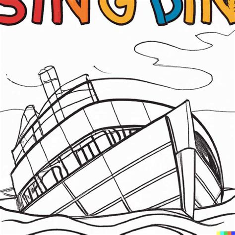 Desenhos De Barco Afundando Para Imprimir E Colorir Pintar