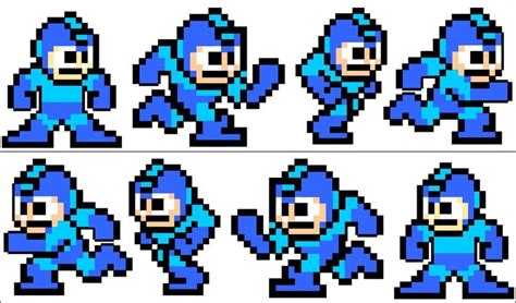 Megaman Running Sprites By Cobalt Blue Knight On DeviantART Pixel Art