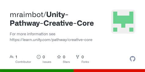 GitHub Mraimbot Unity Pathway Creative Core For More Information See