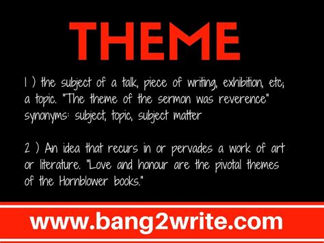 3 Important Tips About Theme And Story Bang2write