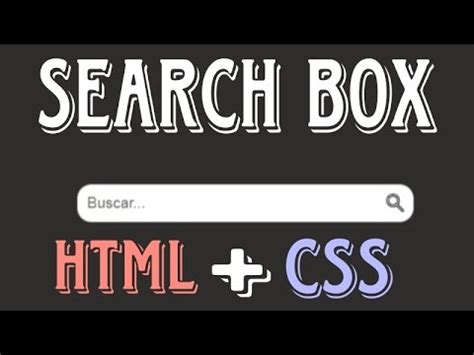 Barra de búsqueda search con Html Css y Javascript YouTube