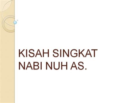 Biografi Nabi Nuh