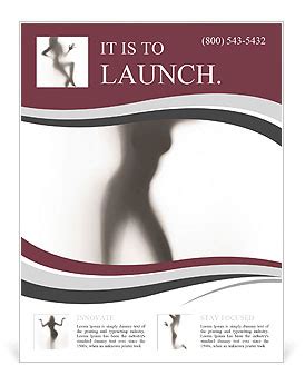 Silhouette Of Naked Woman Flyer Template Design Id