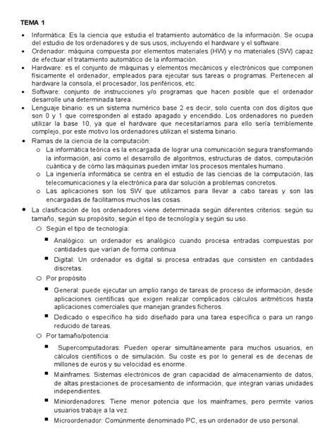 teoria tema 2 pdf programa de computadora programación