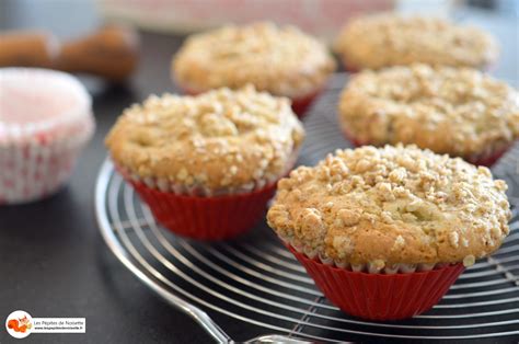Muffin à la rhubarbe crumble cannelle avoine Les Pépites de Noisette