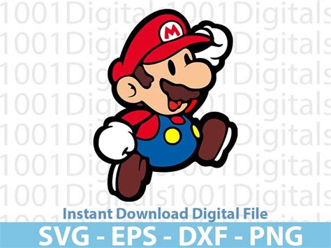 Super Mario Svg Mario Silhouette Svg Mario Clipart Cut File Cricut