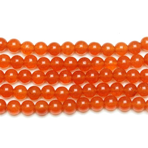 Dyed Orange Jade Round Beads Natural Stone Shell Pearl Michaels