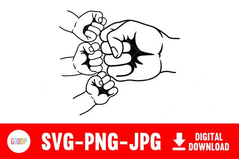 Father S Day Fist Bump Svg Illustration Par Goodpshop Creative Fabrica