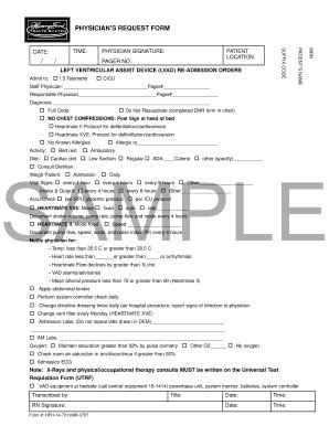 Fillable Online Hfhs Formslibrary LEFT VENTRICULAR ASSIST DEVICE LVAD