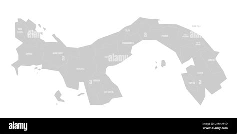 Panam Mapa Pol Tico De Las Divisiones Administrativas Imagen Vector De