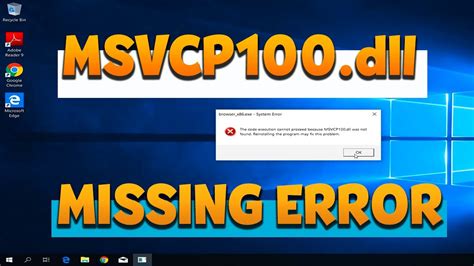 Easy Fix Msvcp Dll Error In Windows Youtube