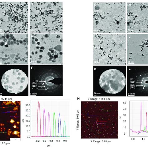 TEM Micrographs For A D P AgNPs And G J E AgNPs TEM Micrograph