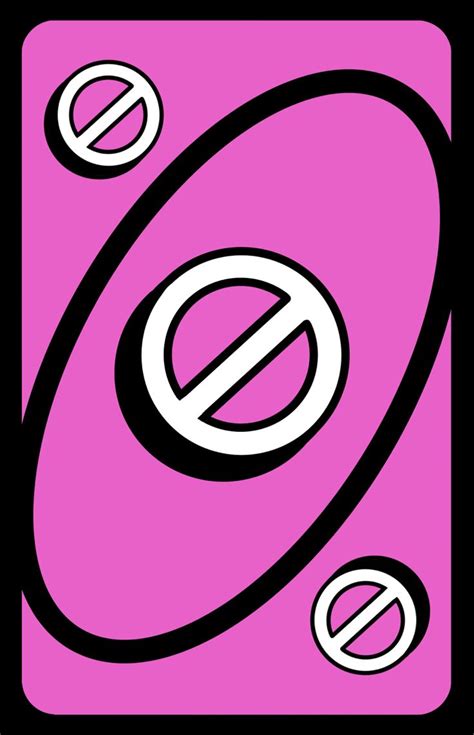 UNO Karte Aussetzten Pink Karten Pink