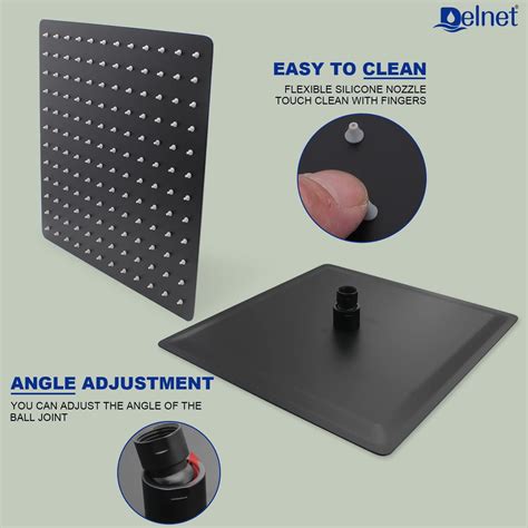 Buy Delnet Concealed Shower Mixer Set 16 Inch Ceiling Mounted Rainfall