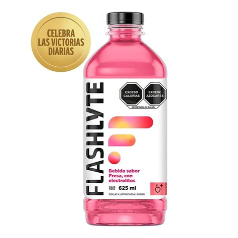 Bebida Hidratante Flashlyte Fresa Con Electrolitos 625 Ml Walmart