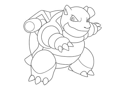Tortank Coloriage facile Coloriages de Pokemon à imprimer
