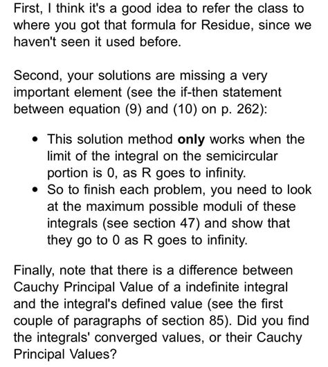 solved use residues to calculate the cauchy principal value