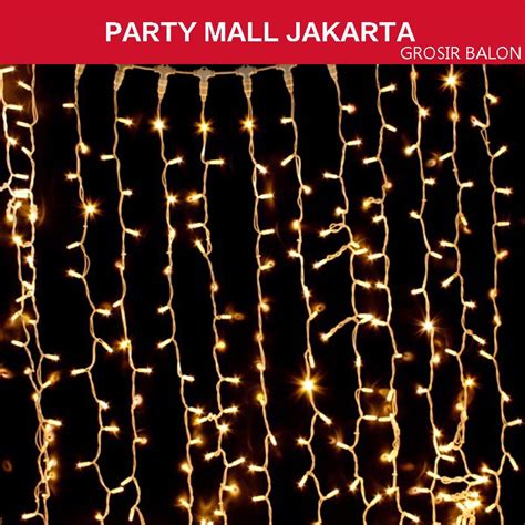Jual Lampu Tumbler LED Tirai Dekorasi Hias Natal Twinkle Light 100 LED