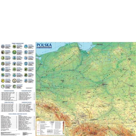 Polska Mapa Og Lnogeograficzna I Administracyjna