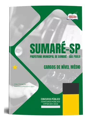 Apostila Comum Aos Cargos De N Vel M Dio Sumar Sp Editora