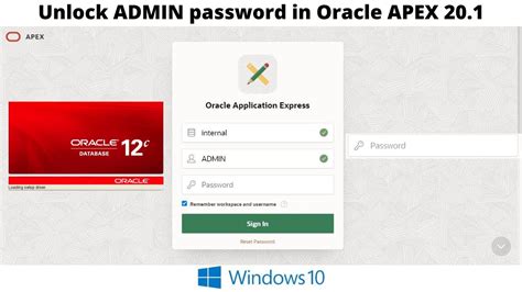 How To Unlock ADMIN Password In Oracle APEX 20 1 YouTube