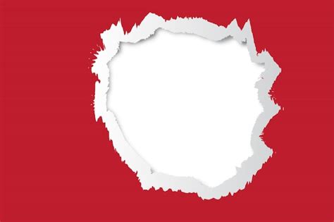 Cartão de papel rasgado vermelho estocado Vetor Premium